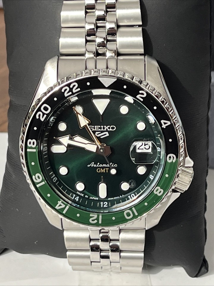 SEIKO 5 SKX SPORT Automatic Green GMT Stainless Men's Watch - SSK035 ...