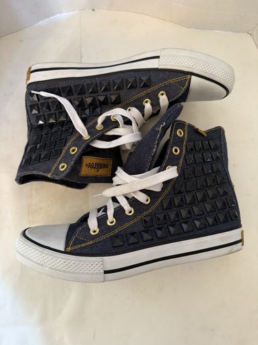 Punkrose Sneakers Athletic Shoes Women's Studded Lace Up Punk Goth Size ...