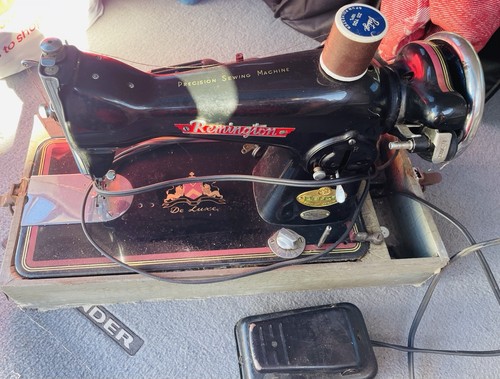 Vintage Remington Precision De Luxe- Sewing Machine W/Case, Early 1950 ...