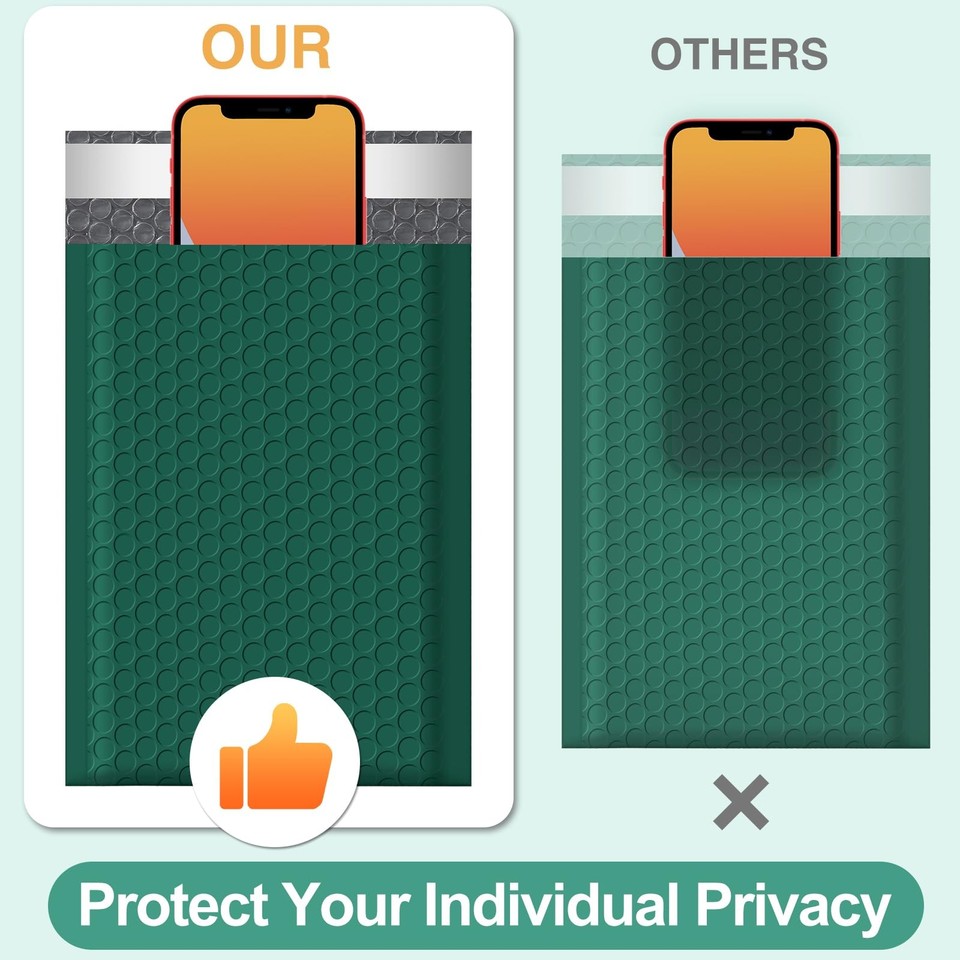 Bubble Mailers - 4x8 Inch 100pc Ultramarine Green Shipping Bags, Chic ...