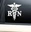 Registered Nurse RN symbol medical decal sticker car truck window ...