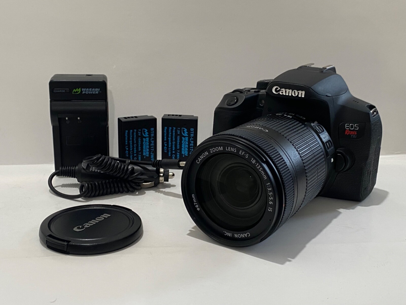Canon T8i 4K 24.1MP DSLR + EF-S 18-135mm F3.5/5.6 IS + 3 Batteries ...