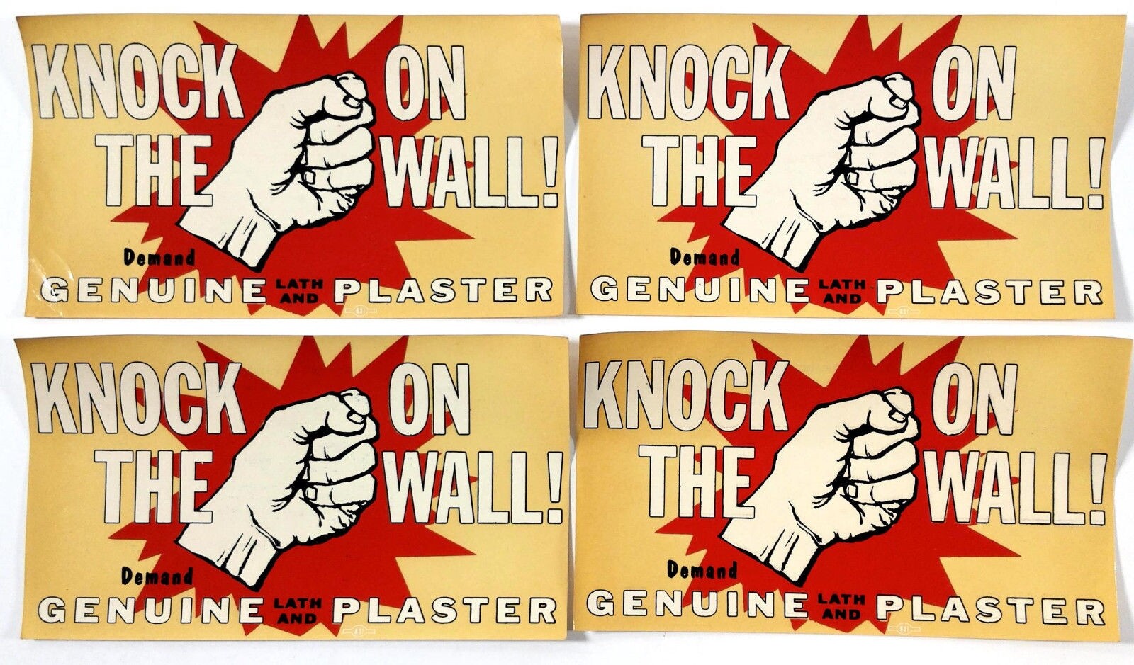 1965 SOUTHERN CALIFORNIA PLASTERING INSTITUTE 8 Decals Plaster Cement ...