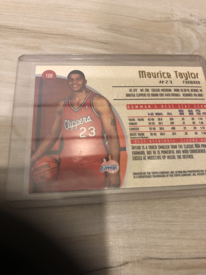 Maurice Taylor Lot Of 19 cards Refractor Inserts Rookies Base Clippers ...