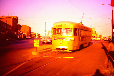 DUPLICATE SLIDE BALTIMORE TROLLEY PCC #7093 ROUTE 8 PRATT at FREDERICK ...
