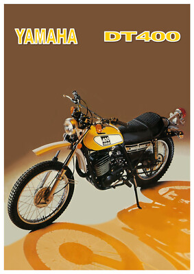 YAMAHA Poster DT400 1975 Suitable to Frame DT400B Trail | eBay