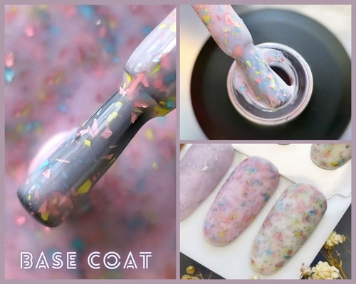 NailApex Potal Base Coat Confetti Rose Couverture Flocons Camouflage ...