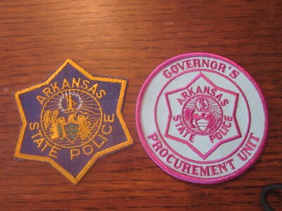 (2) ARKANSAS STATE POLICE PATCHES GOVERNOR'S PROCUREMENT UNIT | eBay