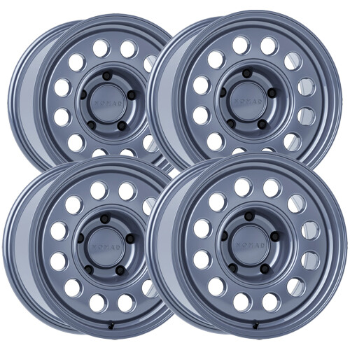 (Set of 4) Nomad N501UG Convoy 17x8.5 5x5" -10mm Gray Wheels Rims 17 ...