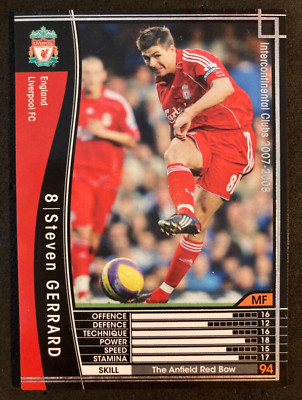 2007-08 Panini SEGA WCCF Steven Gerrard Liverpool black soccer card | eBay