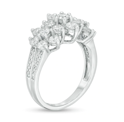 Genuine Round Cut Crystal White Cubic Zirconia Women's Wedding ...