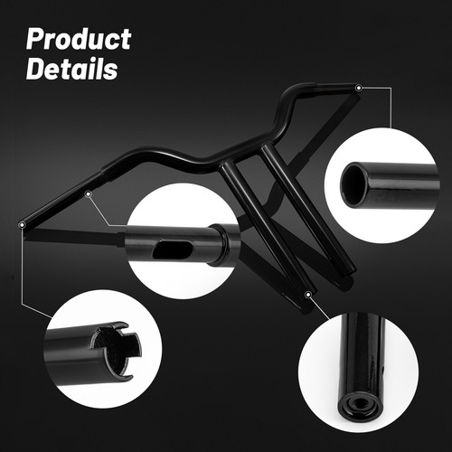 16" in Black Handlebar MX-T-Bars Fit For Harley Road King Softail Dyna ...