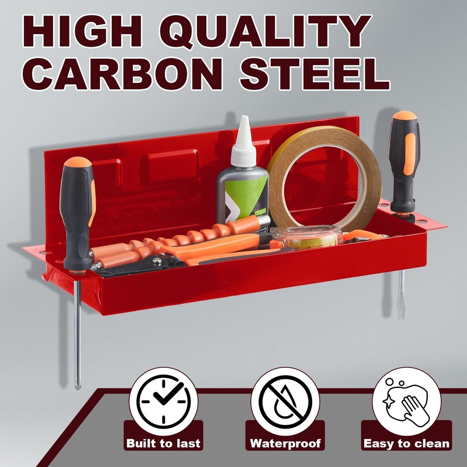 2 pcs 12 Magnetic Tool Box Tray with Screwdriver Holder Magnetic Can ...