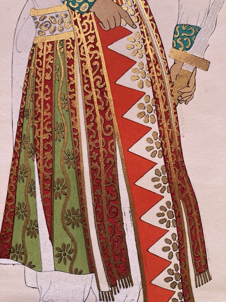 Beautiful Lithograph By Emile Gallois Indonesian Costume Antique Art ...