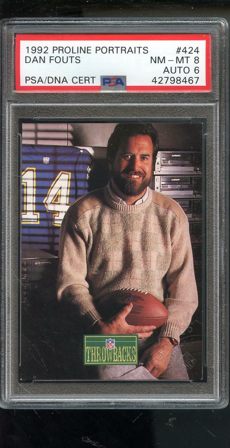 1992 Pro Line Portraits Dan Fouts AUTO Signed Autograph Card PSA 8 PSA ...