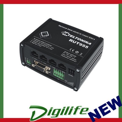 Teltonika RUT955 4G LTE Dual SIM router with WiFi 4x Ethernet, I/O ...