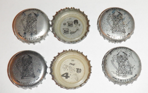 ~6~ LUCKY LAGER BEER BOTTLE CAP PUZZLES BEER STEINS MUG GENERAL BREWING ...