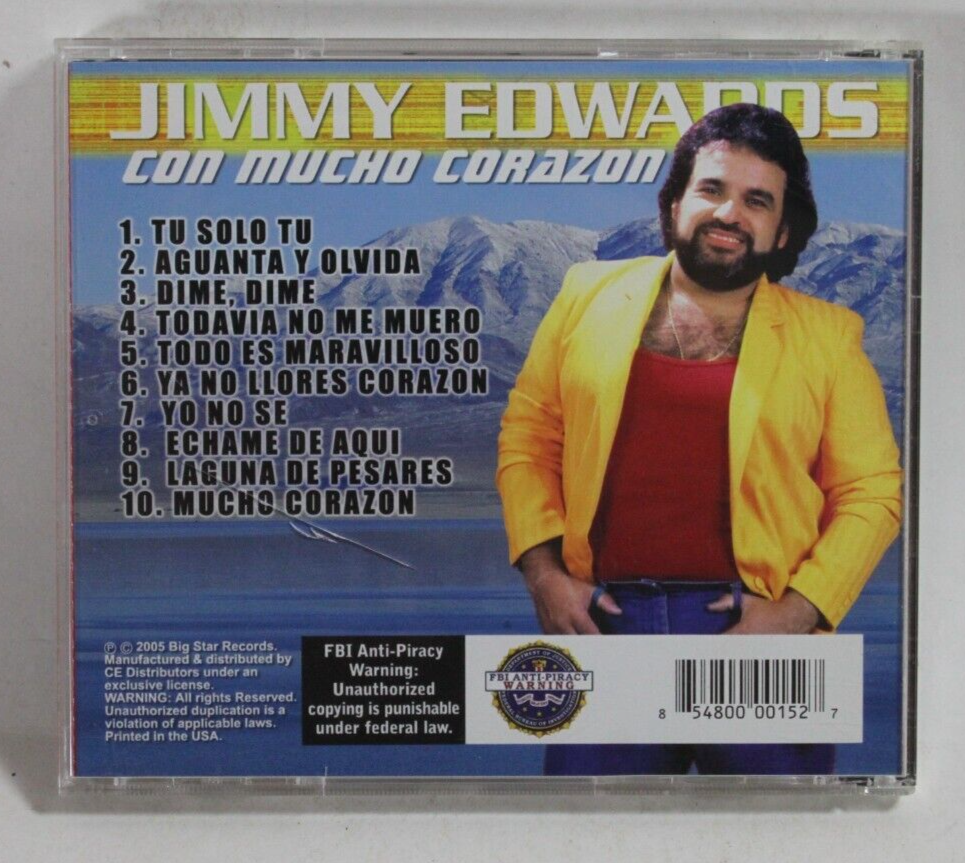 Jimmy Edwards - Cd - Con Mucho Corazon - Latin Tejano Chicano Tex Mex ...