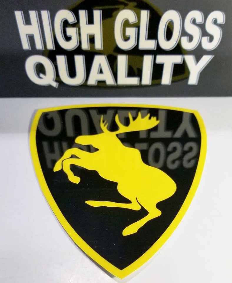 PAIR (2) of GENUINE Prancing Moose VOLVO 3” DESIGN #1 OG Vinyl Adhesive ...