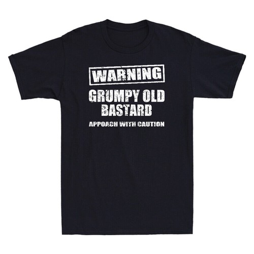 Waring Grumpy Old Bastard Approach With Caution Funny Saying Retro Men ...