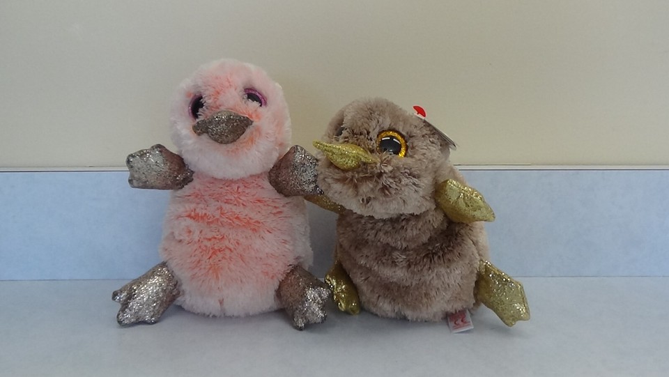 TY Beanie Boos - 1 NWT PERRY the Platypus and 1 Used Wilma the Platypus ...