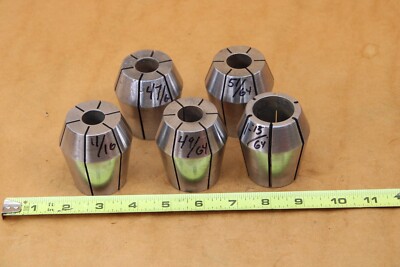 Lot of 5 Universal Engineering XZ Double taper collets 11/16", - 1-15/ ...