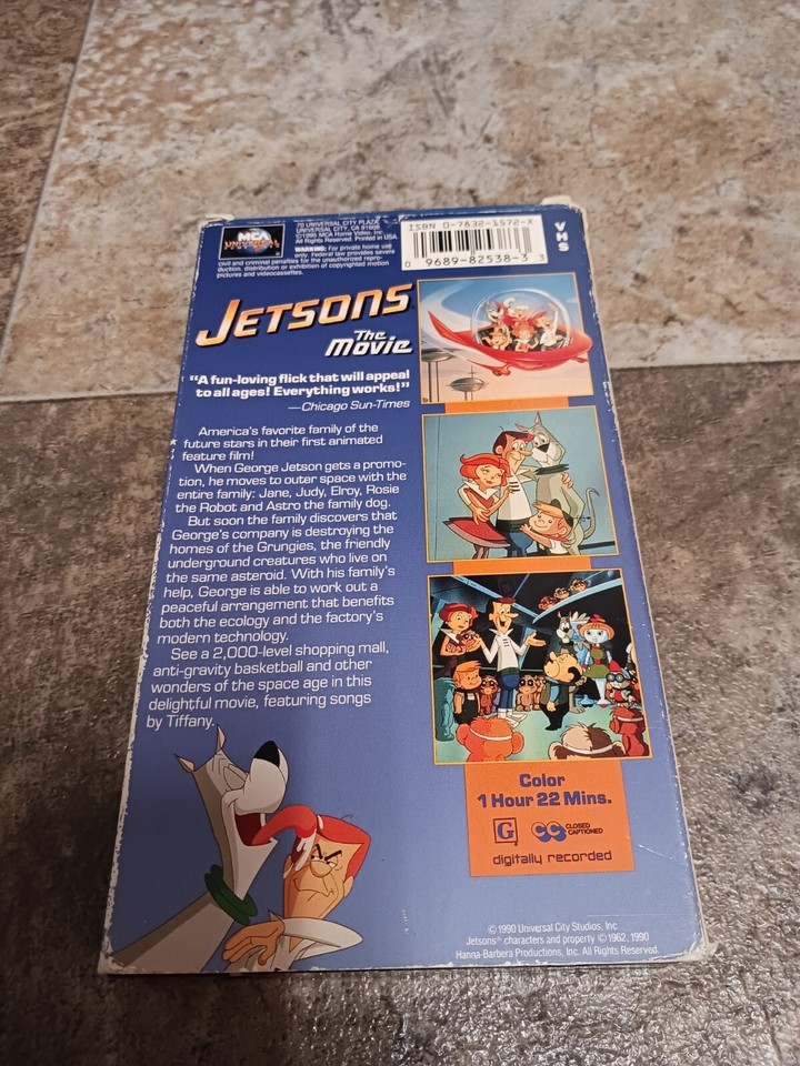 1990 Vintage Jetsons The Movie Cartoon VHS Tape Tested 96898097734| eBay