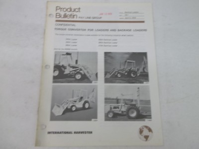 International Harvester 240A 250A 260A 270A Loader Backhoe Loader ...