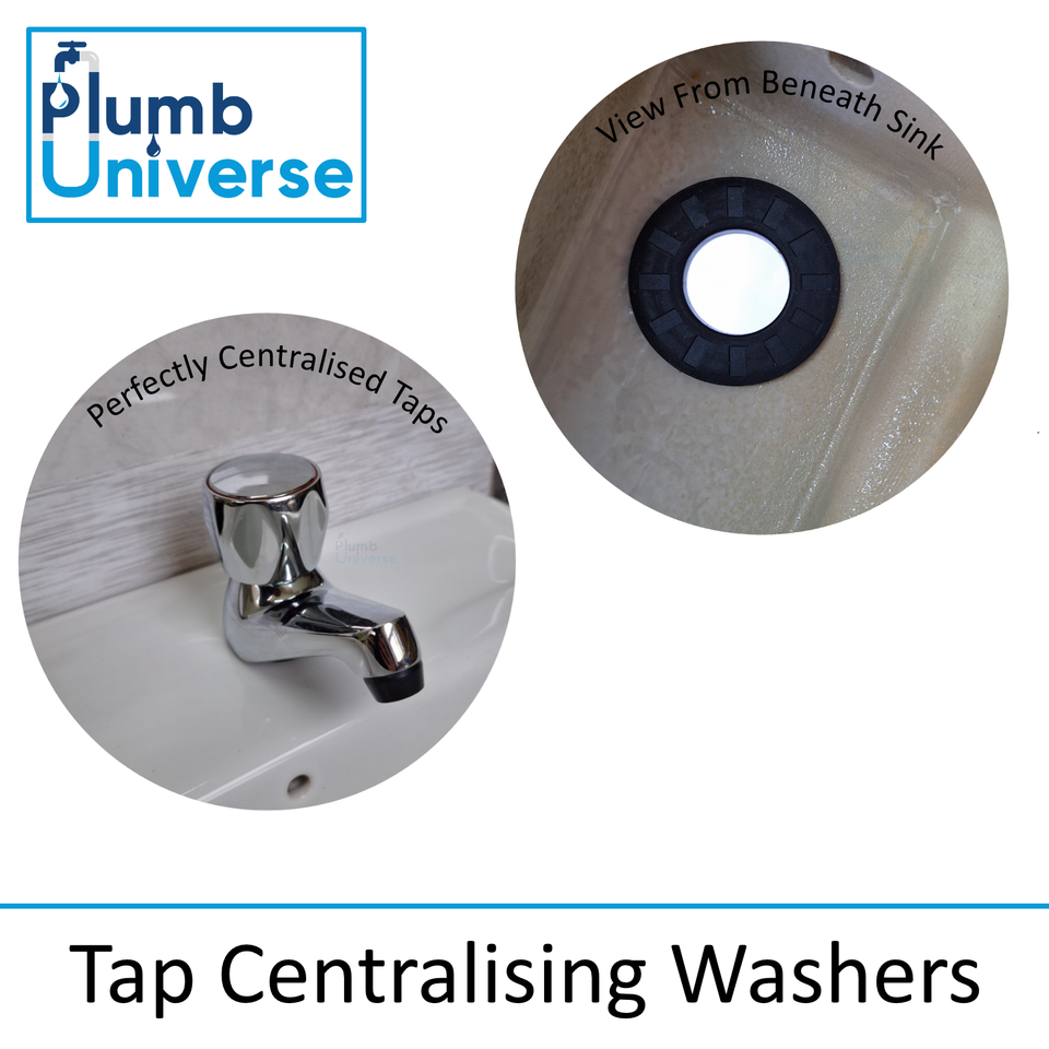 Tap Centralising Washers Rubber 1/2" BSP For Basin and Kitchen Taps - 2 ...