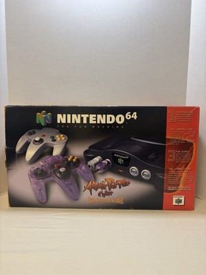 Nintendo 64 N64 Atomic Purple Controller Console Bundle Complete Box ...
