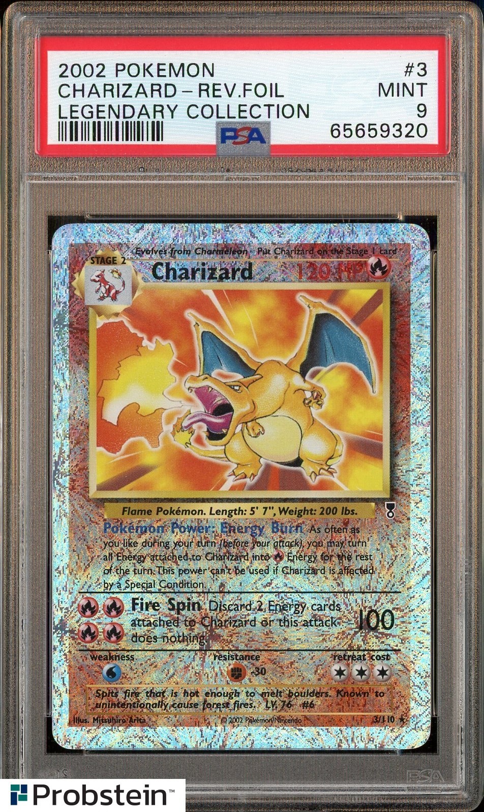 2002 Pokemon Legendary Collection Set Break #3 Charizard Rev. Foil PSA ...