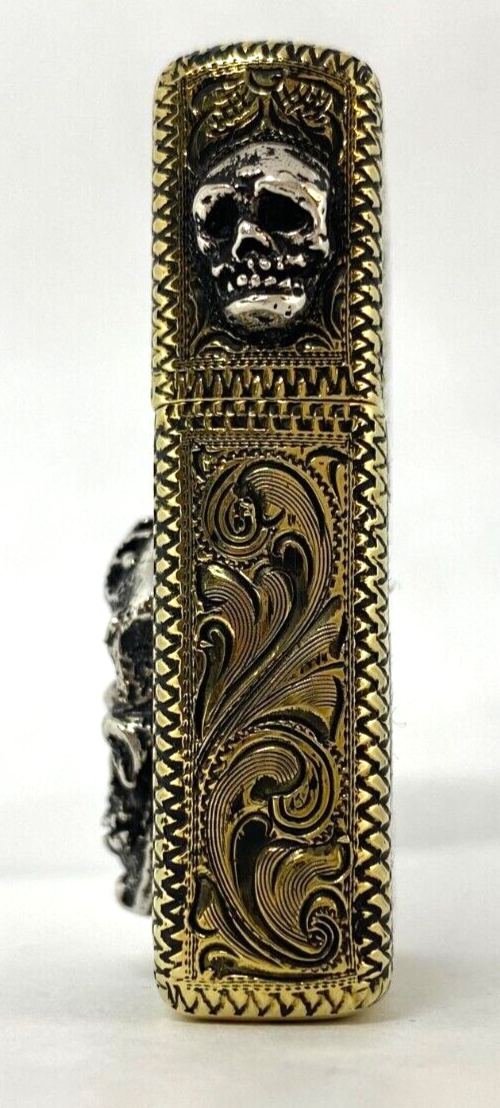 Brass, Armor Wall Zippo Lighter - Sterling Silver Accents Hand Engraved ...