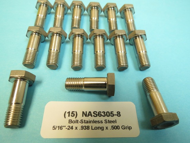 5/16”-24 x .938” Long Stainless Steel NAS6305-8 Aircraft Aerospace ...