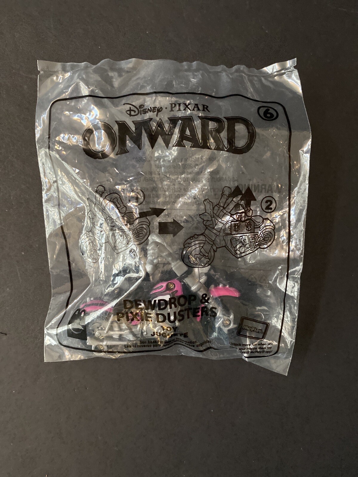 McDonald’s Disney Pixar Onward Dewdrop & Pixie Dusters Toy 6 Motorcycle ...