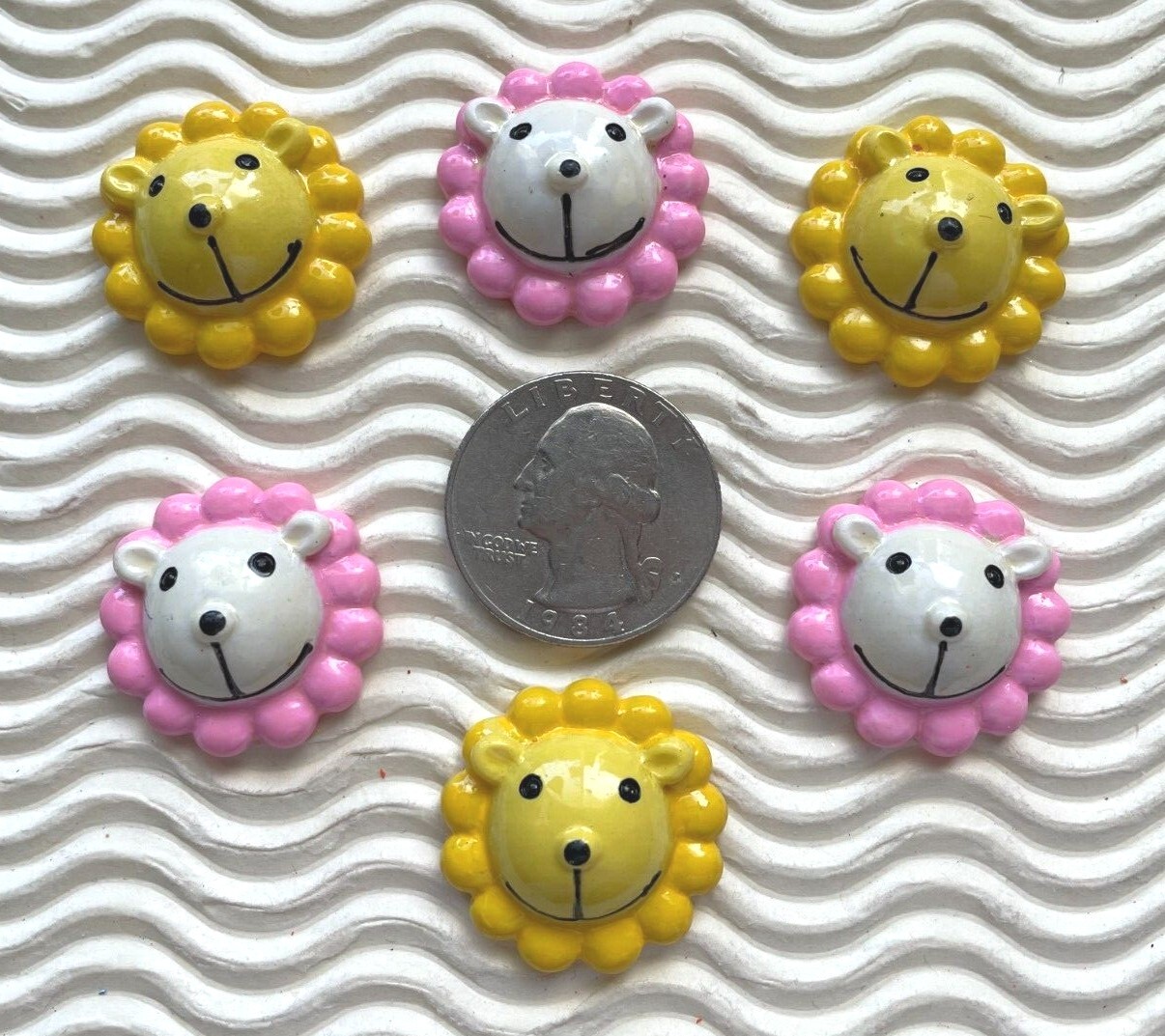 10pcs x 1" Resin Lion Flatback Embellishment Appliques for Hair Bows ...