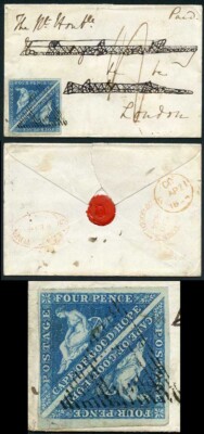 COGH SG4 4d Deep Blue on Slightly Blued Paper PAIR on Cover | eBay