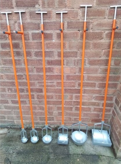 Drain Gully Silt Grab 3"/76mm Round Scoop with 5ft/1500mm Handle Free P ...