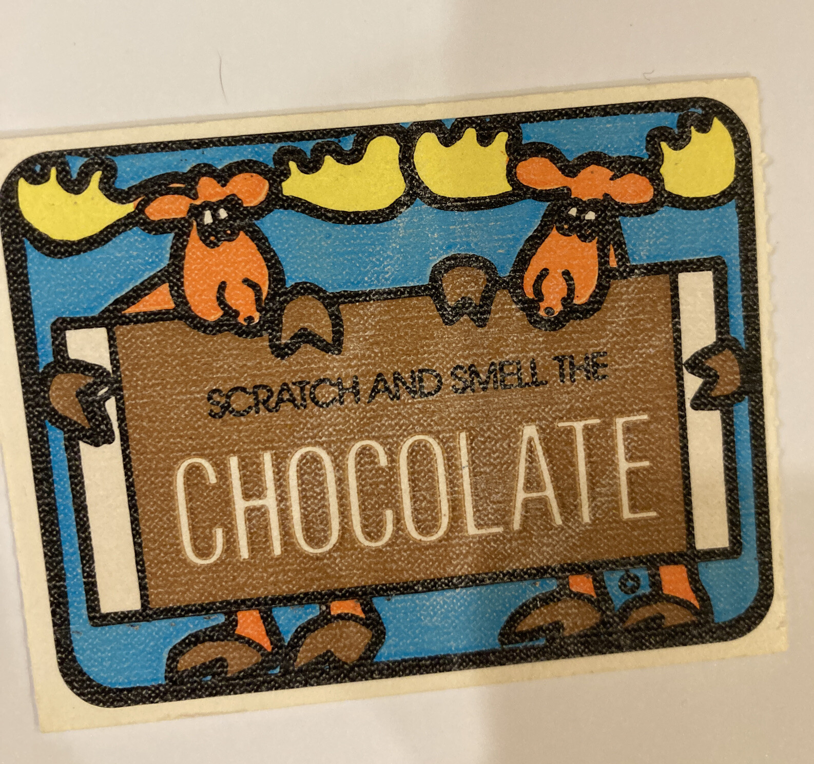 Vintage 1980’s Scratch and smell the chocolate sticker | eBay