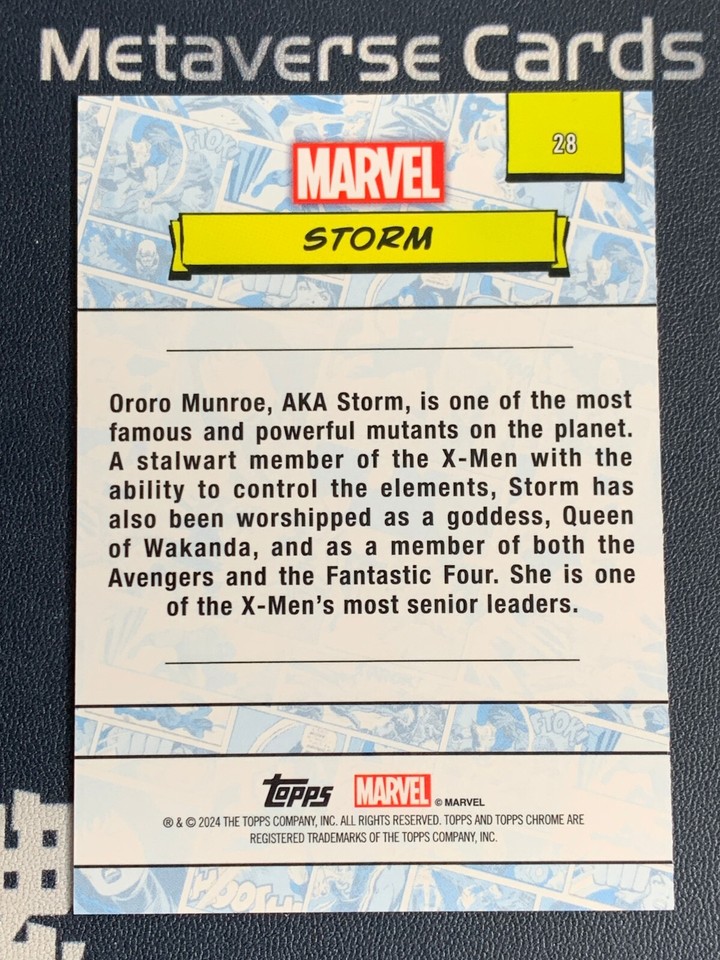 2024 Topps Chrome Marvel Storm Spider Web Refractor /399 | eBay