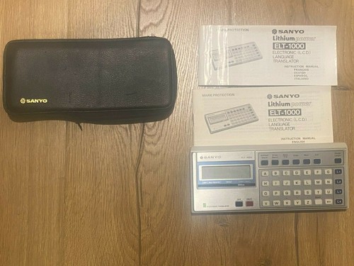 Sanyo ELT 1000 Electronic Translator Original case and Manuals Works ...