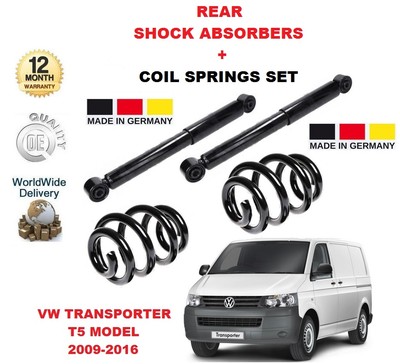 FOR VW TRANSPORTER T5 MARK 5 MK5 2009-2016 REAR SHOCK ABSORBER + COIL ...