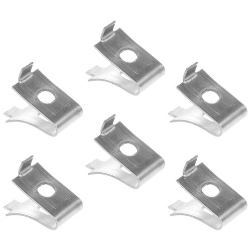 6 Pcs Stainless Steel Partition Bracket Metal Clips Shelving Shelf | eBay