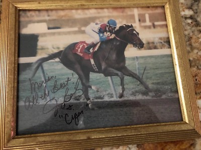 Jerry Bailey And Cigar Signed Picture to Marion Plesa the wife of ...