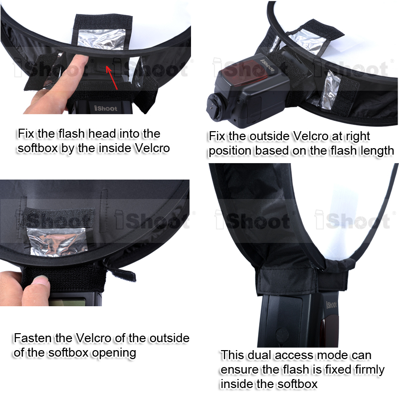 30cm Easy-fold Round Mini Flash Softbox Diffuser Reflector for Sony ...