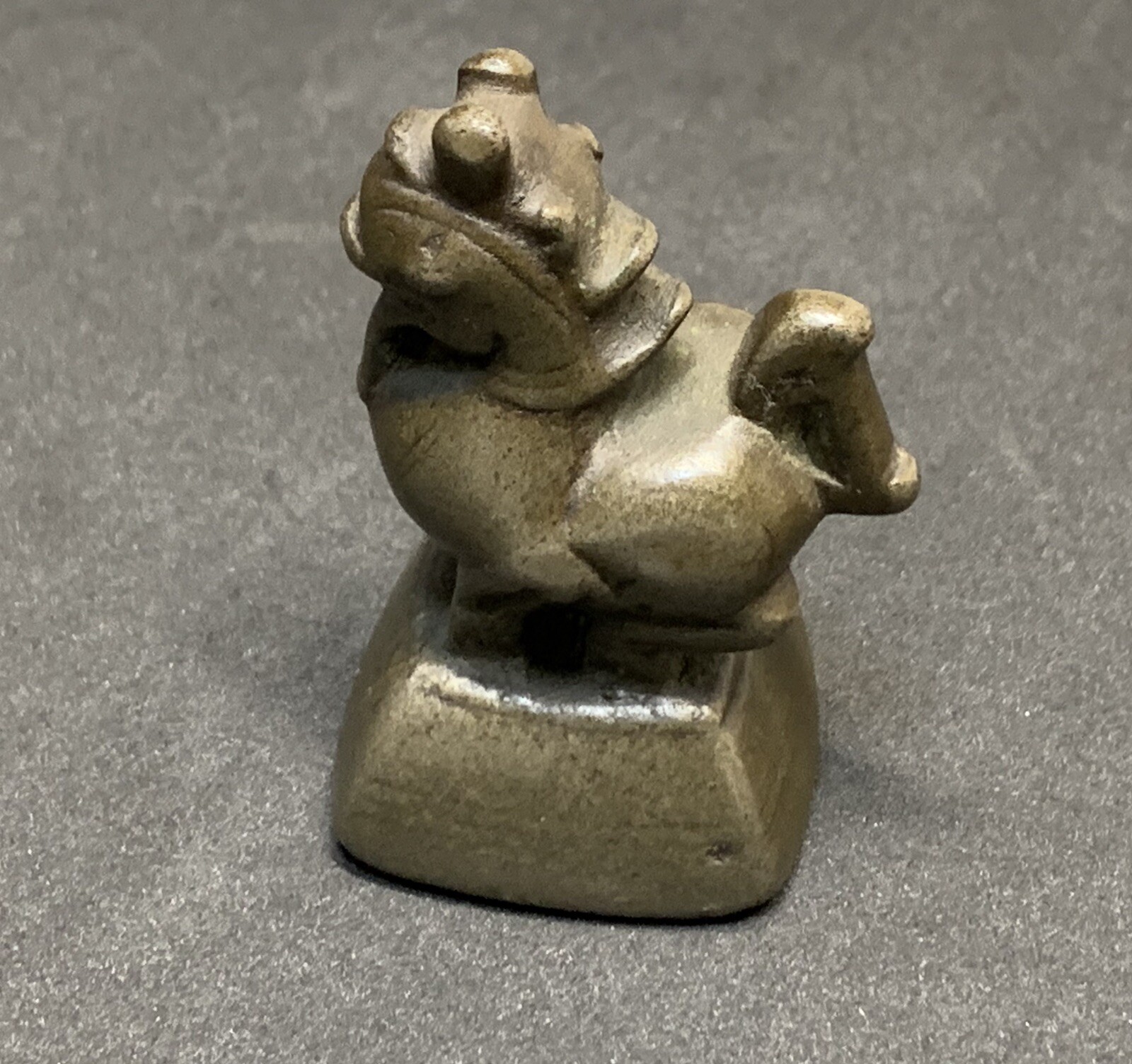 NICE Antique Burmese FOO DOG Dragon Solid Bronze Opium Weight GREAT ...