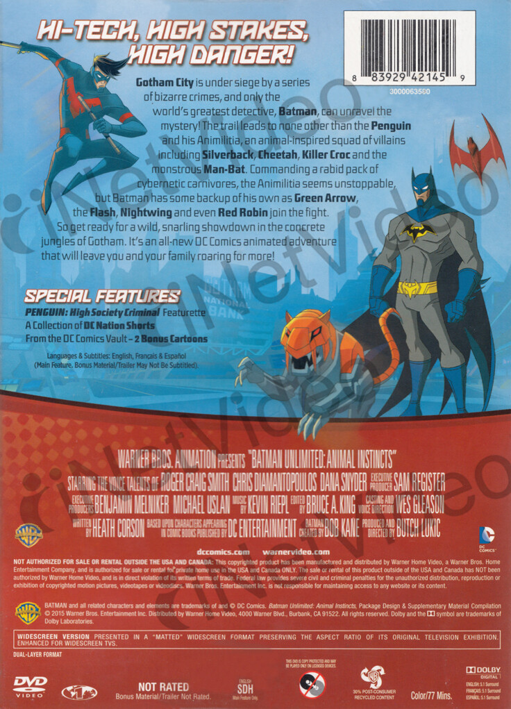 Batman Unlimited: Animal Instincts (DVD, 2015) for sale online | eBay
