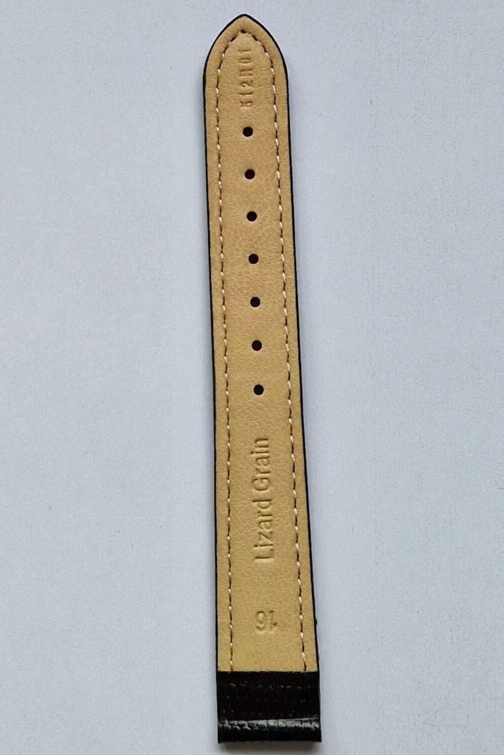 Condor Adria Lizard Grain Leather Watch Strap 512R02 16/18mm Black ...