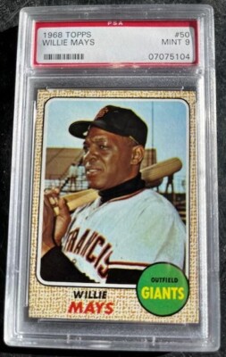 1968 TOPPS #50 WILLIE MAYS PSA 9 MINT GIANTS HOF 07075104 | eBay