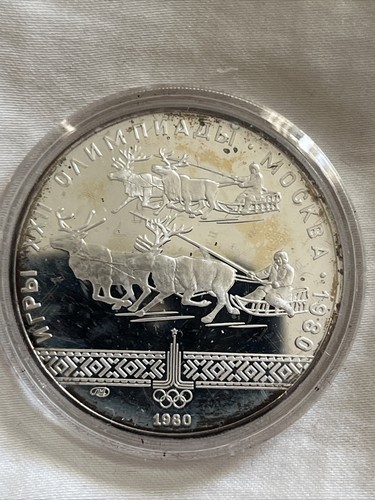 1980 Moscow Olympic Proof Silver Coin REINDEER RACE | eBay