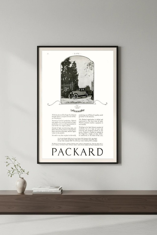 🌟 Vintage 1920s Packard Car Ad Poster - 24x36” Hi-Res💎 Print | eBay